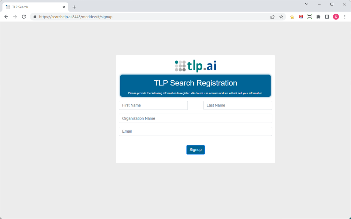 Login & Registration – TLP Search Help